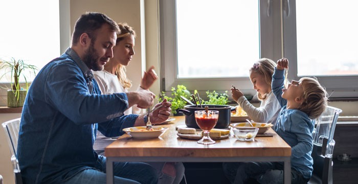 Family Eating Dinner Together